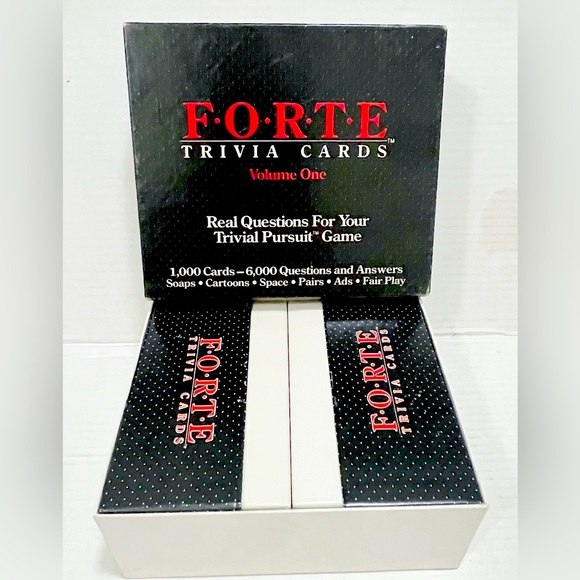 Forte Trivia | Games | Forte Trivia Cards Volume One Real Questions For ...